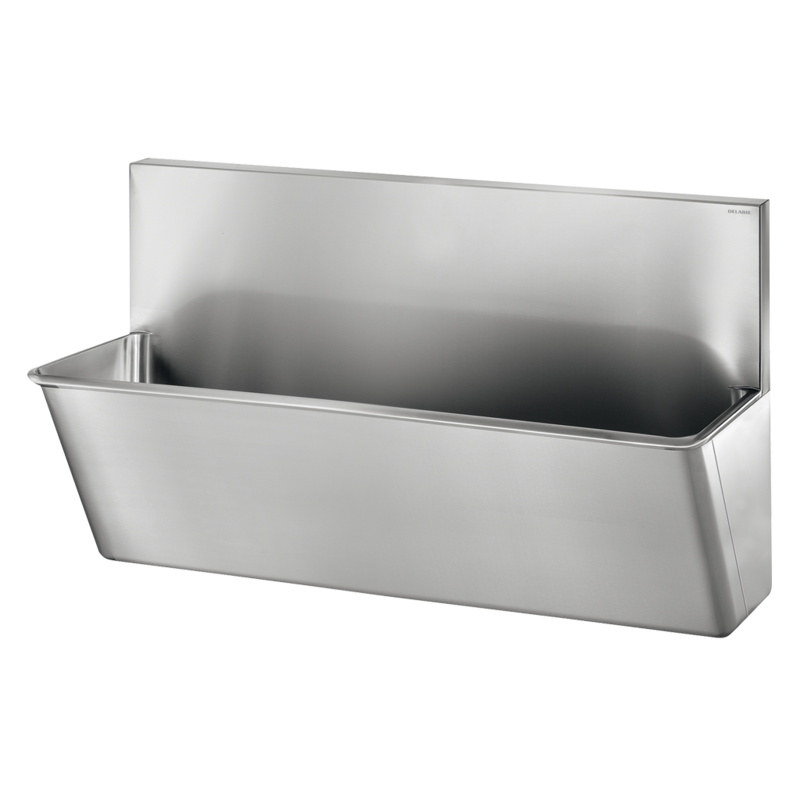 Surgical scrub-up trough with high upstand