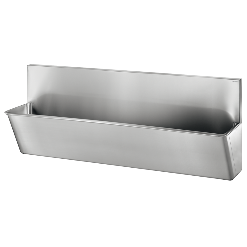 Surgical scrub-up trough with high upstand