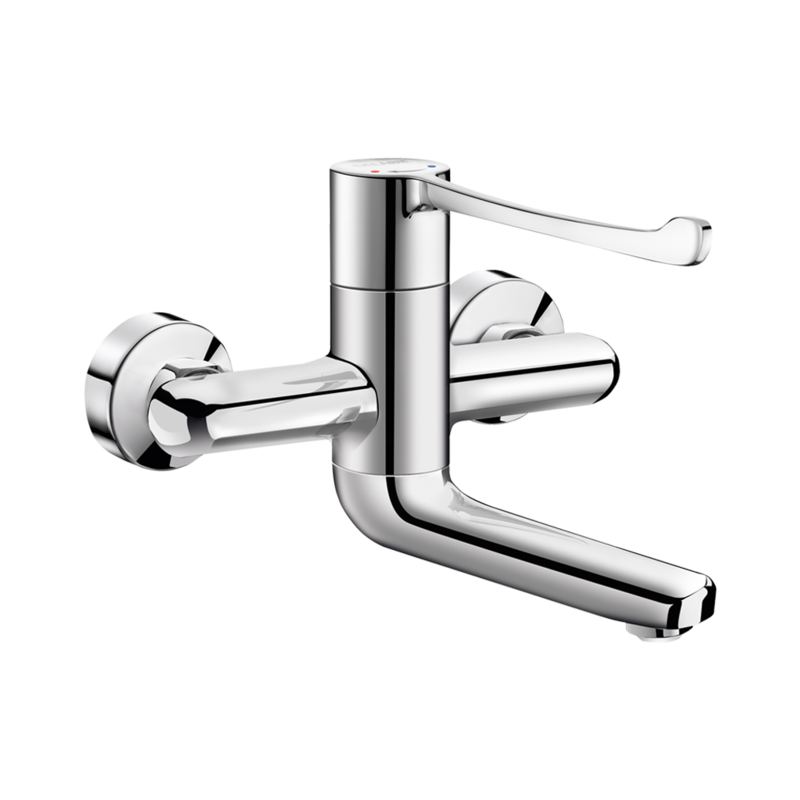 Sequential mechanical basin mixer