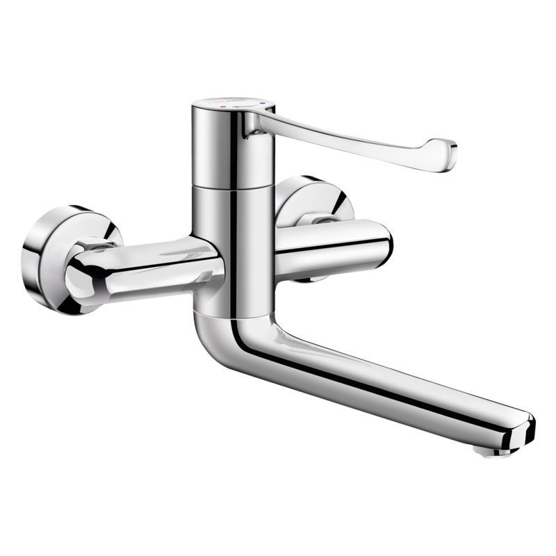 Sequential mechanical basin mixer