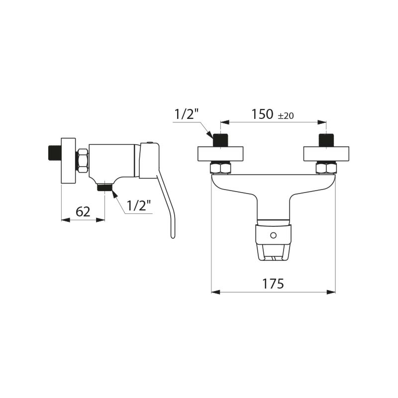 Mechanical shower mixer