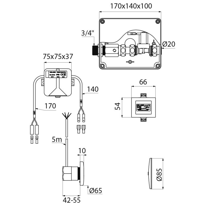 TEMPOMATIC multi-urinals urinal valve